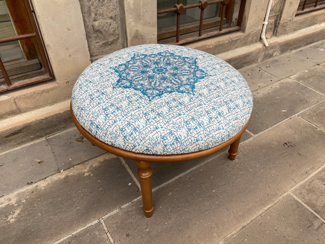 Pouf, Ottoman Bench, Footstool, Wooden Pouf, Handmade Furniture ...