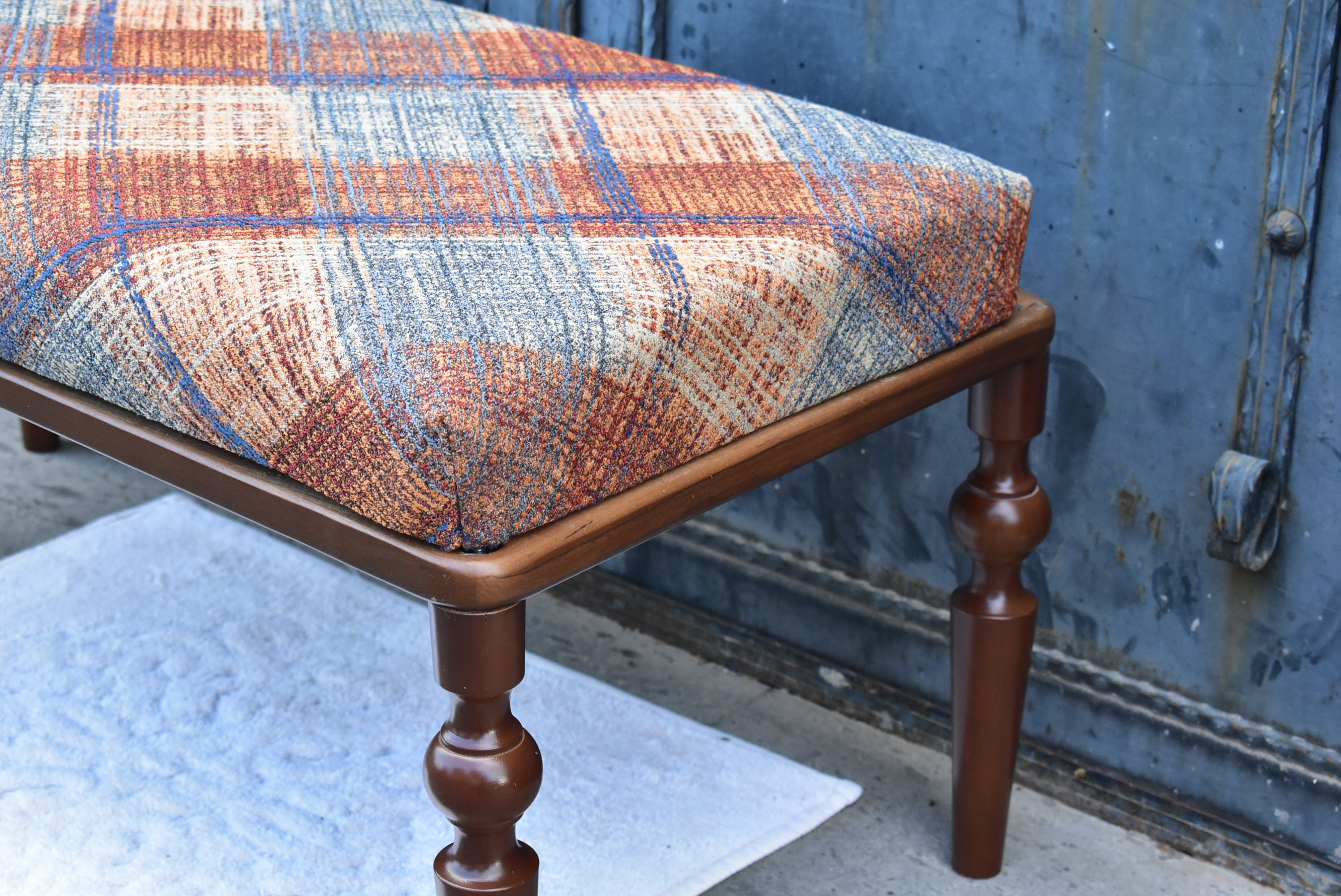 Ottoman Bench Pouf Footstool Wooden Pouf Handmade - Etsy