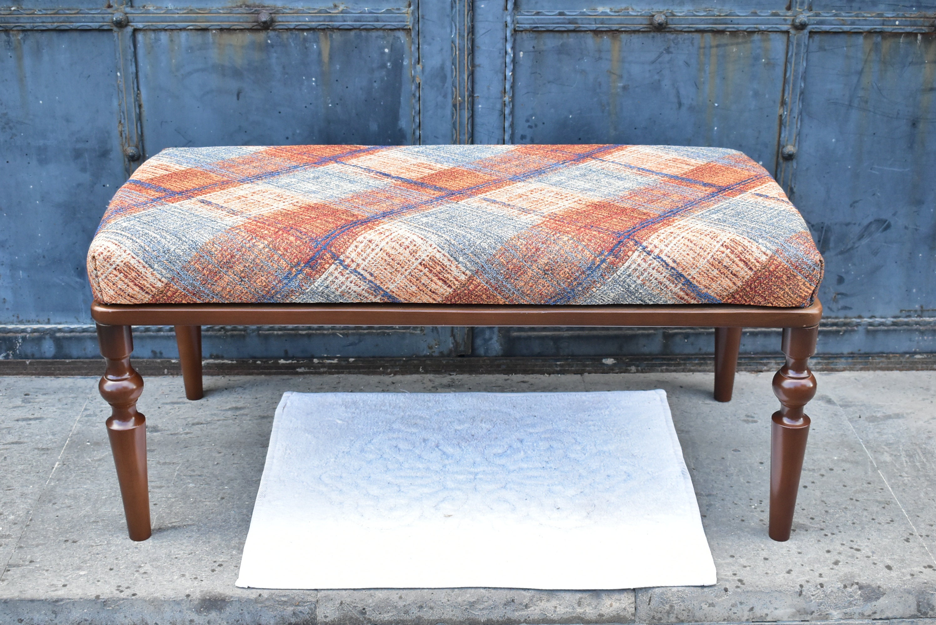 Ottoman Bench Pouf Footstool Wooden Pouf Handmade - Etsy