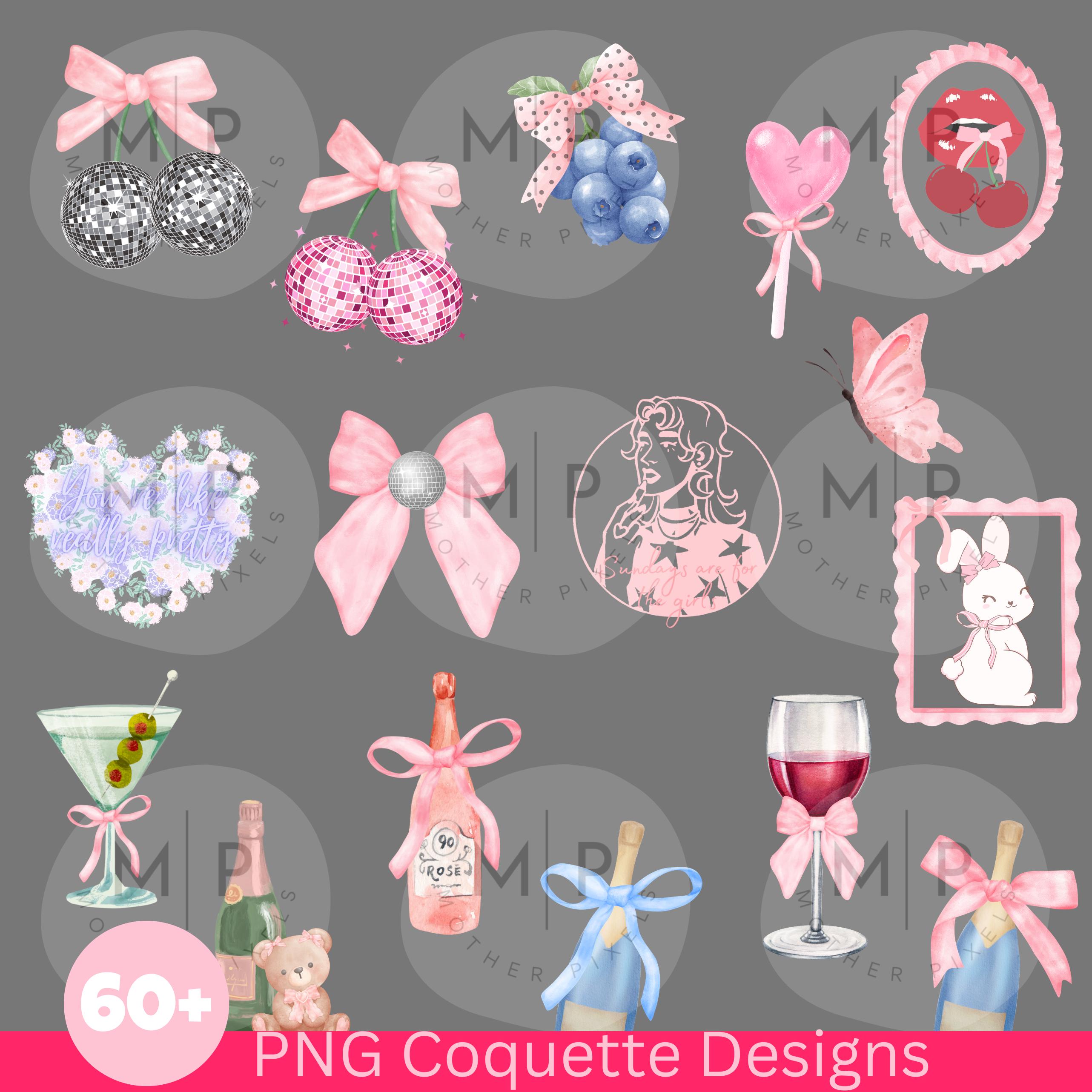 60 Plus Coquette PNG| Files | Print on Demand| Commercial Use| Coquette ...