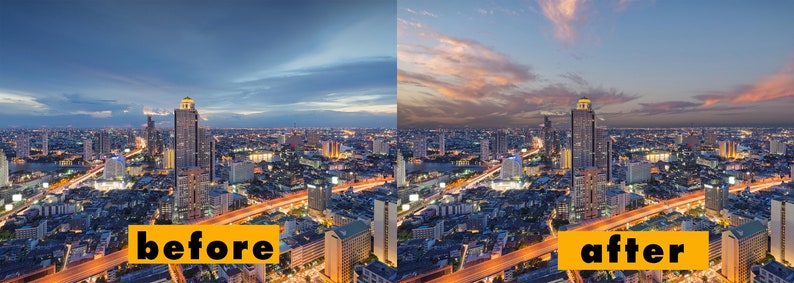 Dusk & Dawn Sky Overlays 101 - Etsy