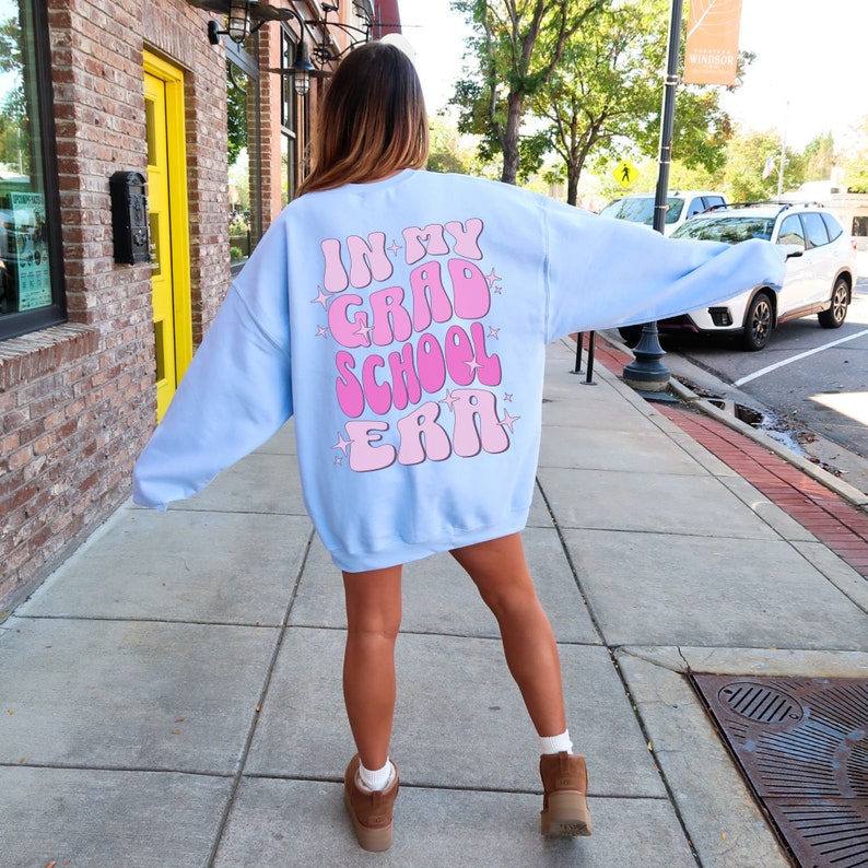 In My Grad School Era Sweatshirt Retro Grad School Sweatshirts Graduate ...