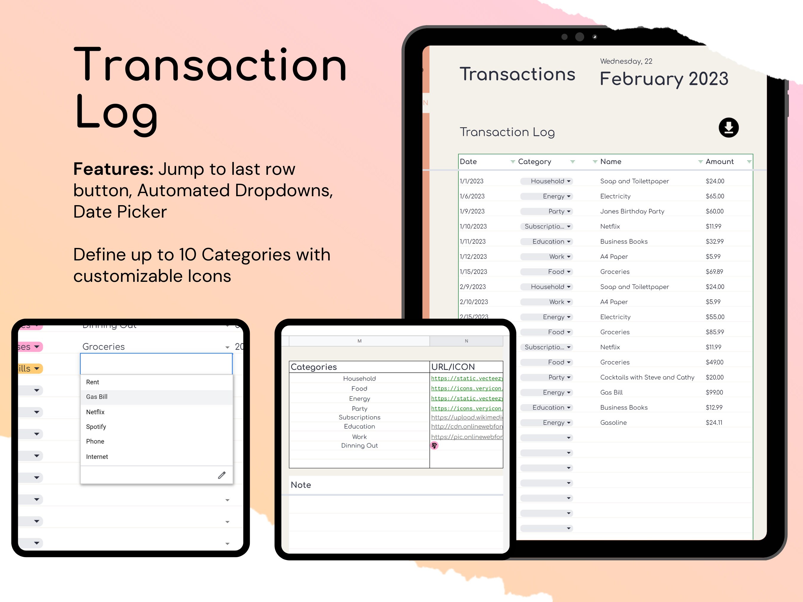 Simple Expense Tracker With Analytic Dashboard - Etsy