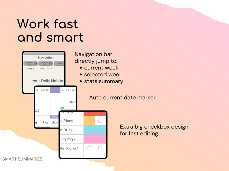 365 Days Habit Tracker Spreadsheet ADHD Colorblock Design Simple and ...