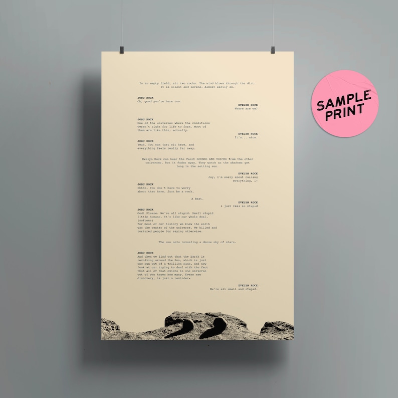 Custom Movie Script Poster .: Printable, Made to Order Digital Poster ...