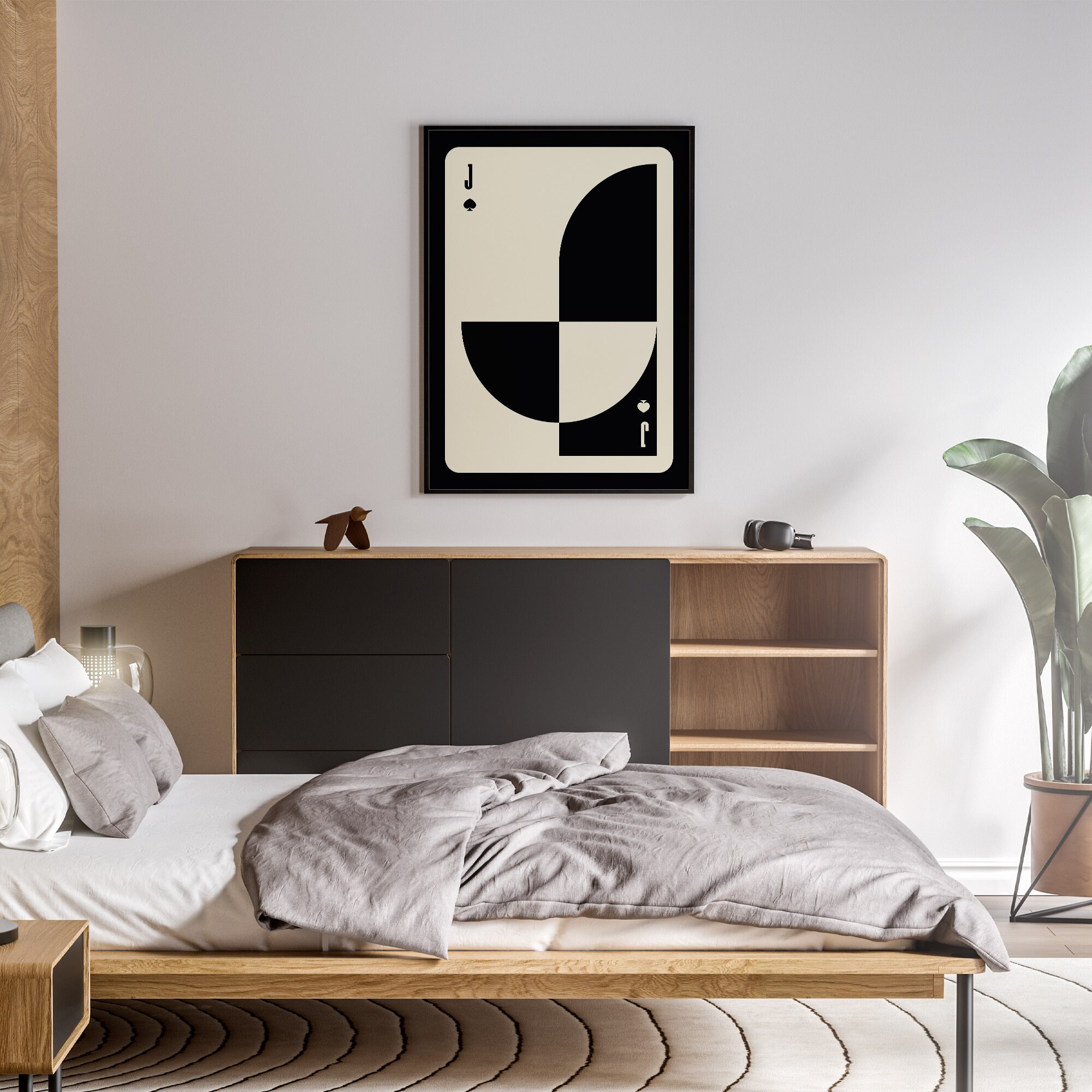 Jack of Spades Wall Art .: Modern Art Deco Print Featuring Iconic Jack ...