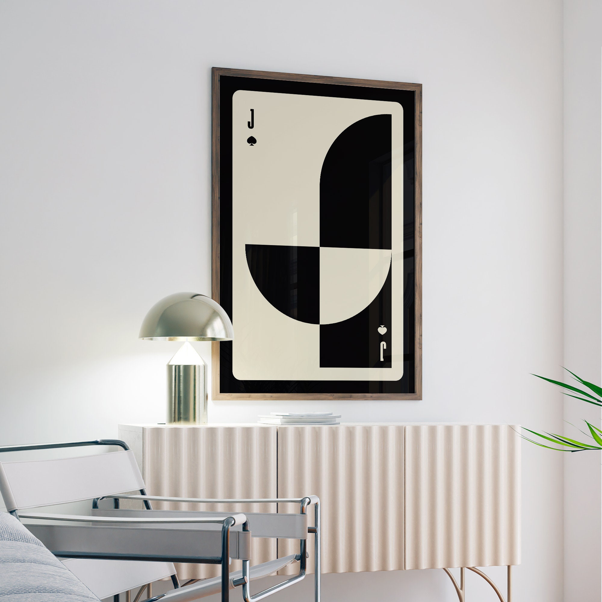 Jack of Spades Wall Art .: Modern Art Deco Print Featuring Iconic Jack ...