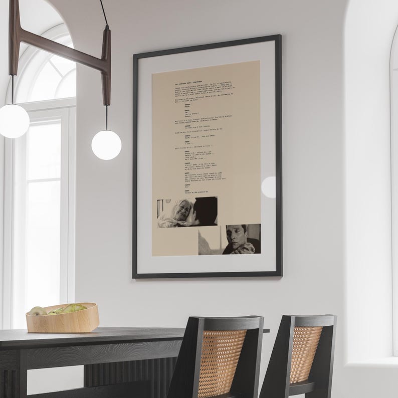 Interstellar Movie Script Poster: Minimalist Sci-fi Wall Art (digital ...