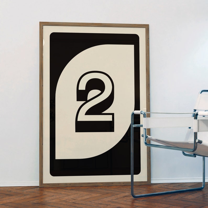 Retro UNO Card Game Poster .: UNO 2 in a Bold - Etsy