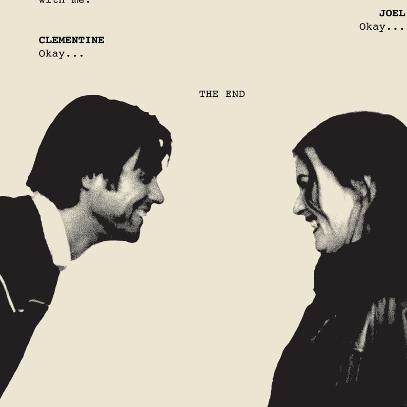 Eternal Sunshine Poster | Screenplay Wall Art, Minimalist Movie Quote ...