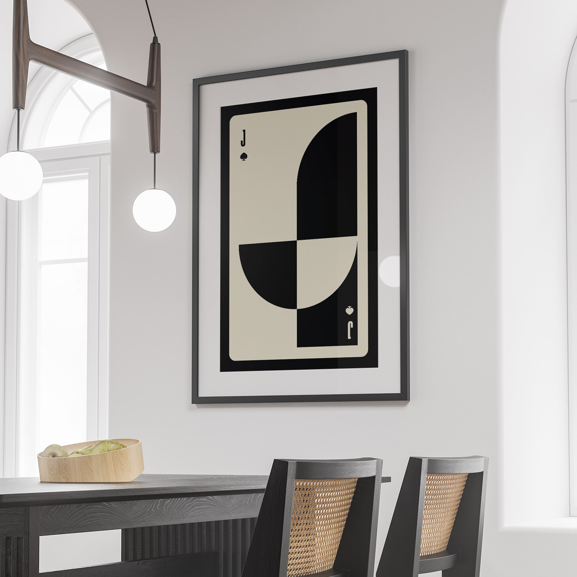 Jack of Spades Wall Art .: Modern Art Deco Print Featuring Iconic Jack ...