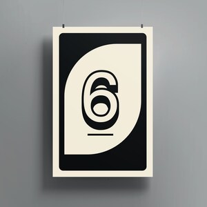 Retro UNO Card Game Poster .: Retro Print Featuring a UNO Card With the ...