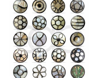 Mother of Pearl Inlay Cabinet Knob, Blackened Brass Drawer Pull - Etsy