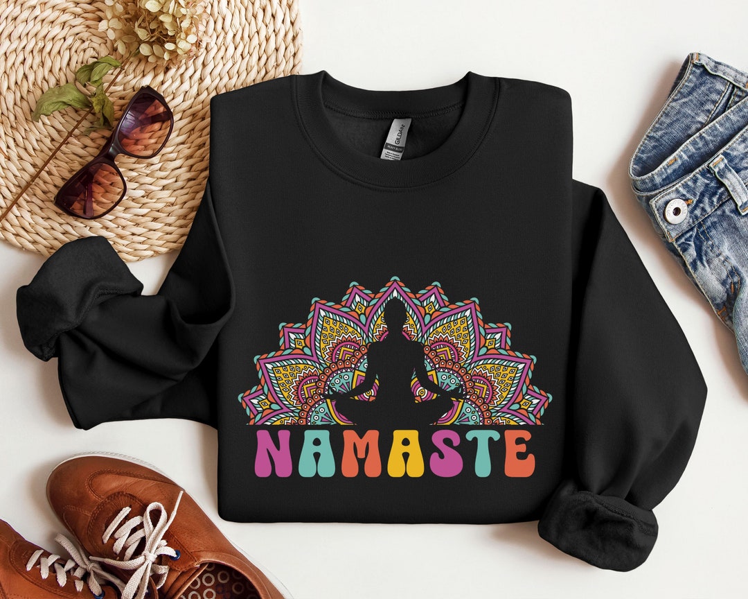 Namaste Spiritual Sweater, Relaxation Shirt, Mindfulness Clothing Gift ...