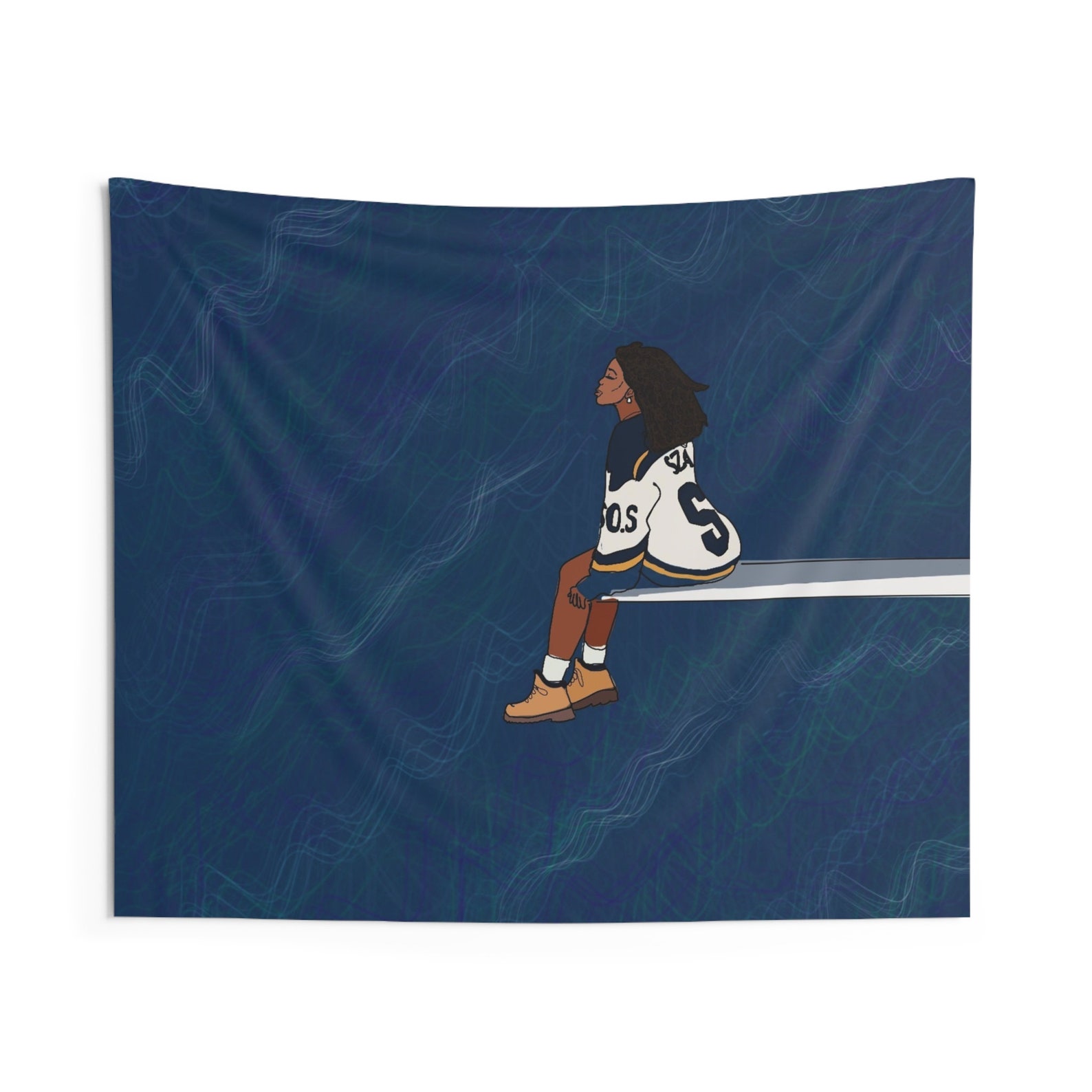 SZA SOS Album Art Wall Tapestry, SZA Fans Wall Art, Sos Inspired Banner ...