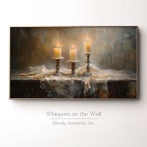 Victorian Gothic Frame TV Art, Candle Screensaver Samsung Frame TV Art ...