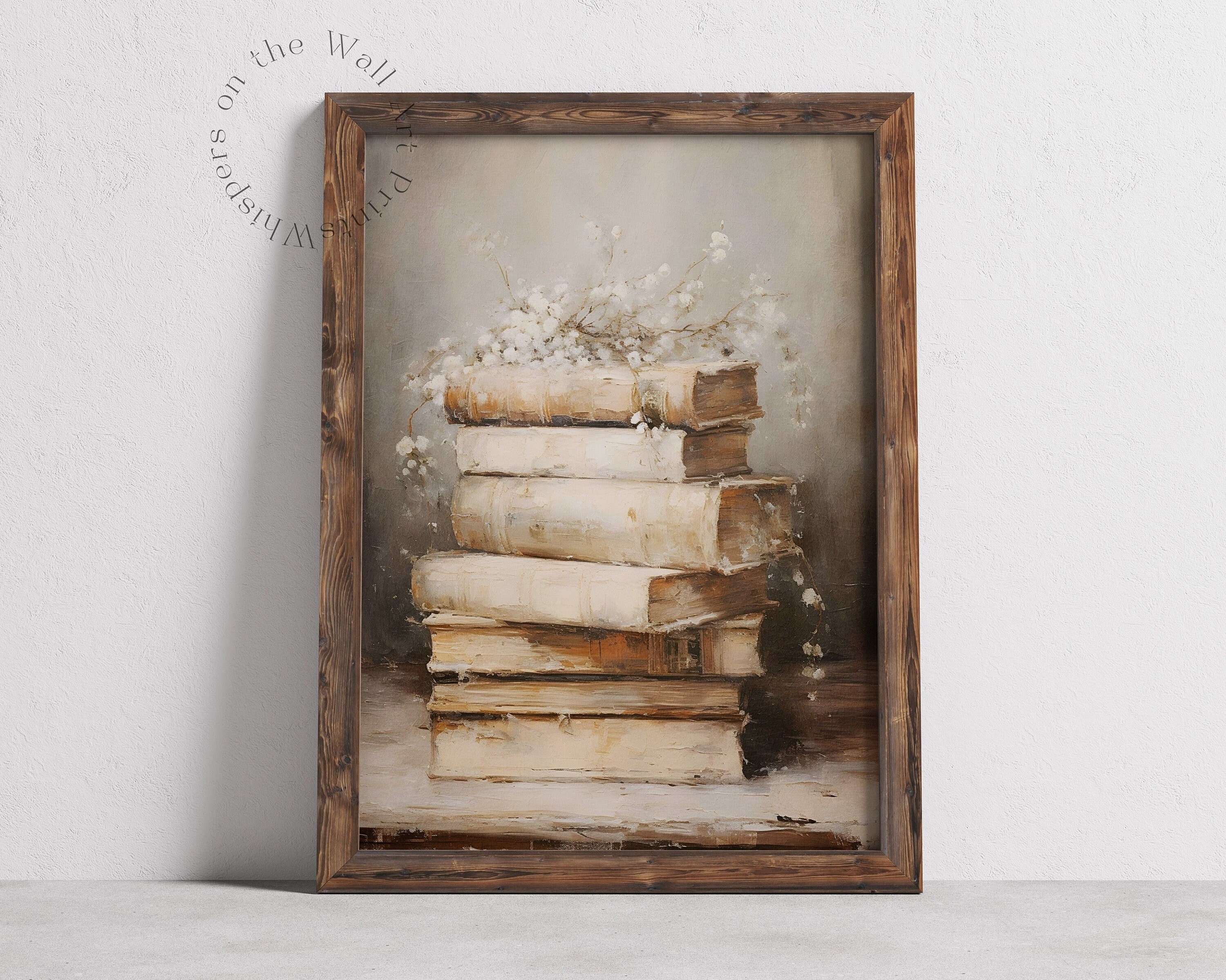 Winter Light Academia Wall Art Print Moody Bookish Decor - Etsy