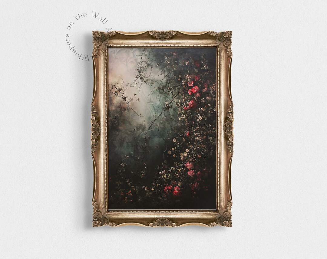 Dark Cottagecore Decor Spring Wall Art Print Whimsigoth Printable