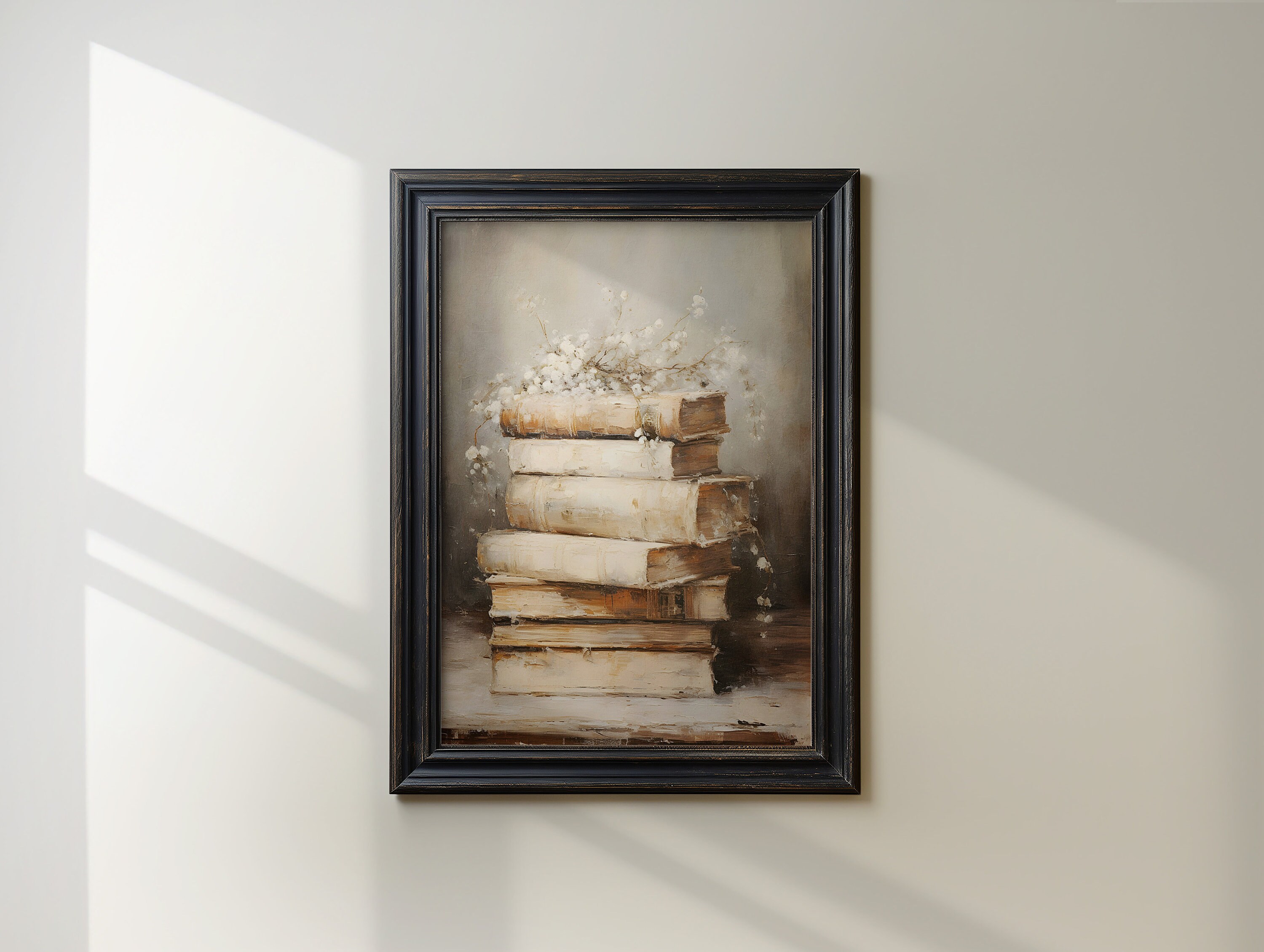 Winter Light Academia Wall Art Print Moody Bookish Decor - Etsy