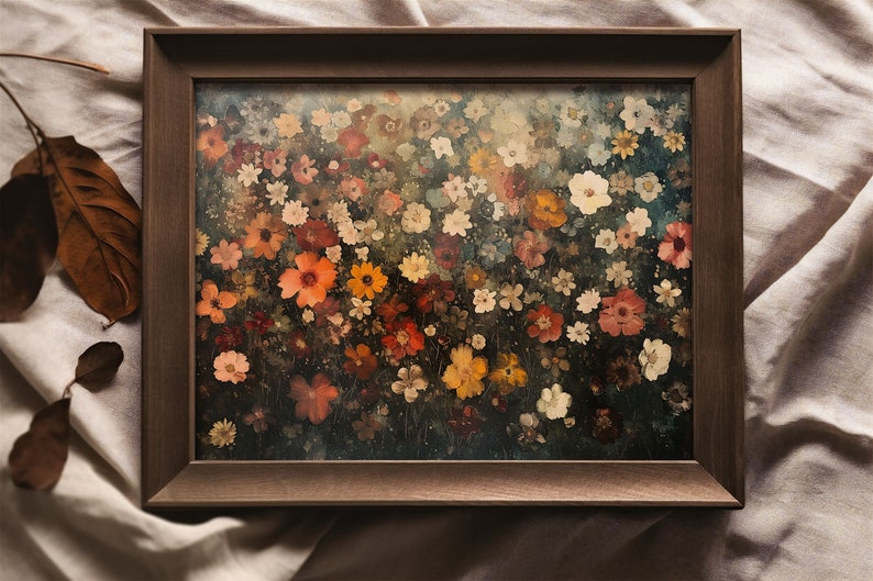 Pressed Flowers Wall Art, Floral Printable Wall Art, Spring Home Decor ...