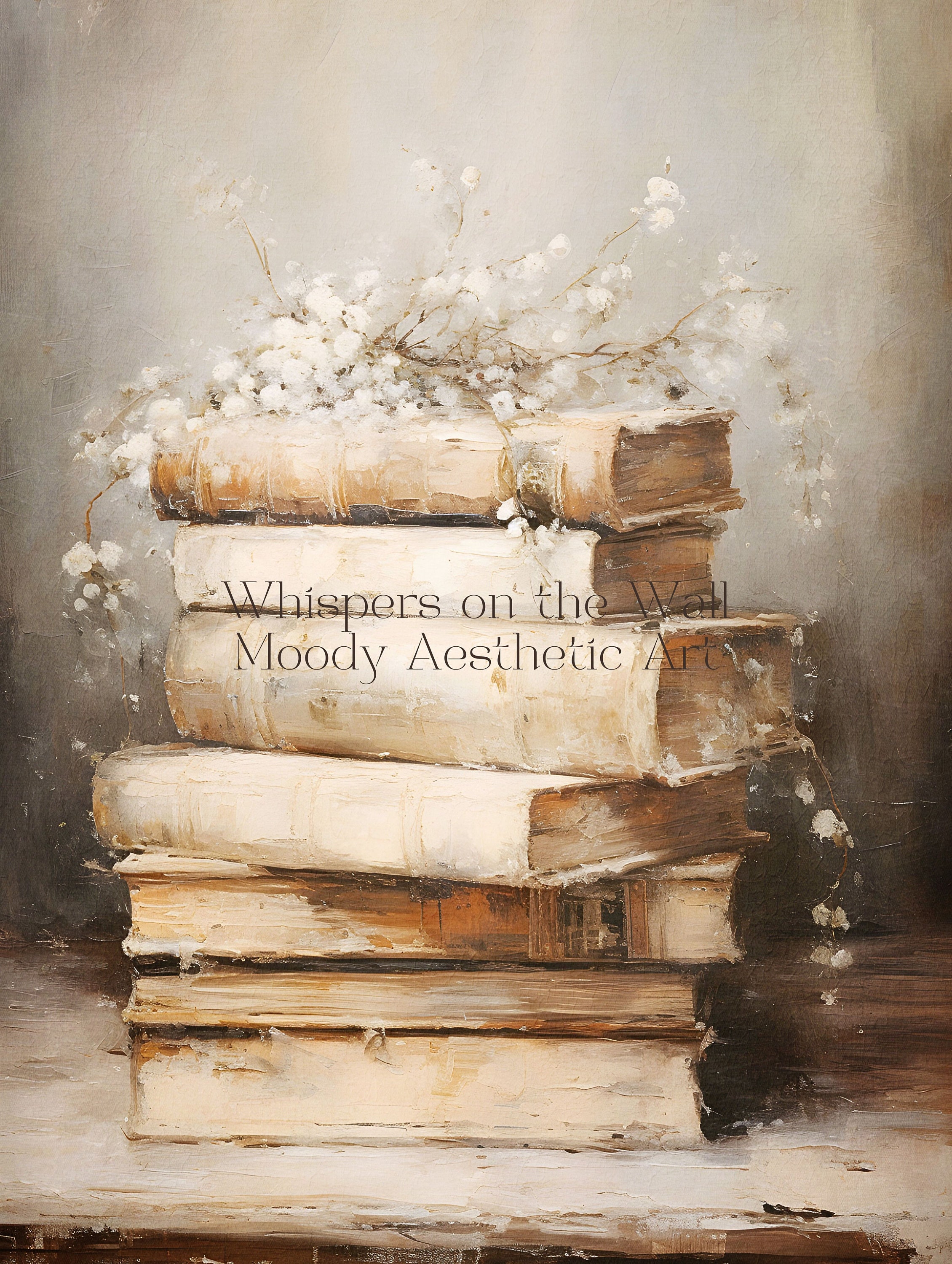Winter Light Academia Wall Art Print Moody Bookish Decor - Etsy