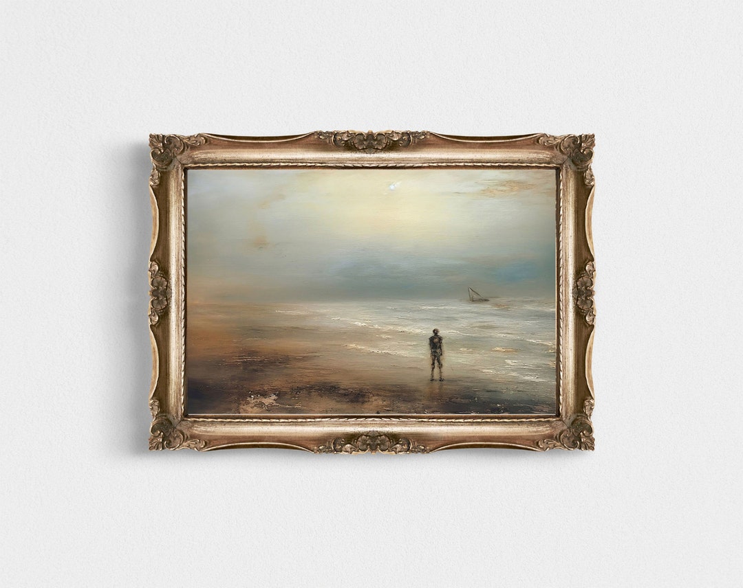 Beach Wall Art, Creepy Art, Spooky Wall Decor, Vintage Skeleton ...