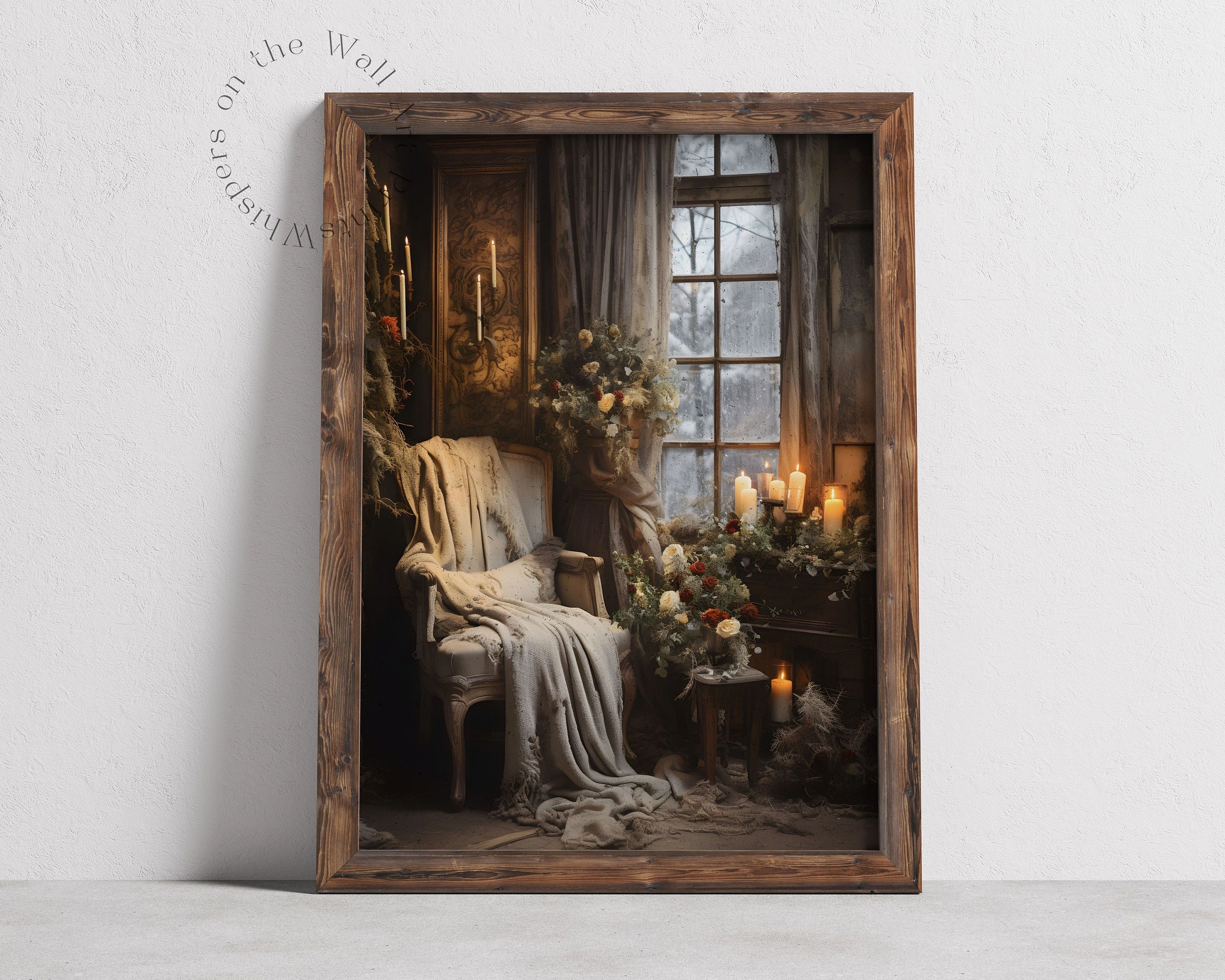 Cottagecore Christmas Wall Decor Winter Holiday Decor Moody Christmas ...