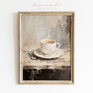 Neutral Coffee Art Moody Kitchen Wall Art Coffee Lover Gift Coffee Bar ...