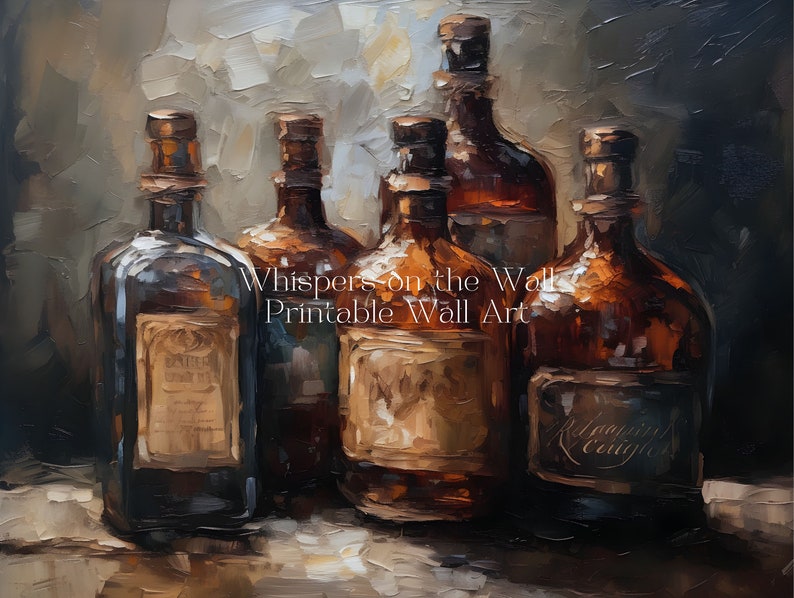 Bourbon Wall Art Whiskey Printable Wall Art Man Cave Digital Art Print ...