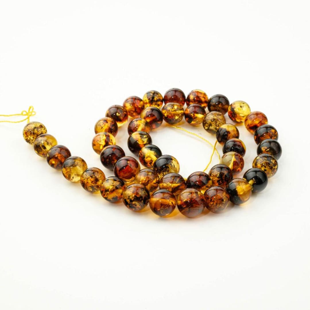 10mm Natural Amber Gemstone Beads, Original Series - Etsy