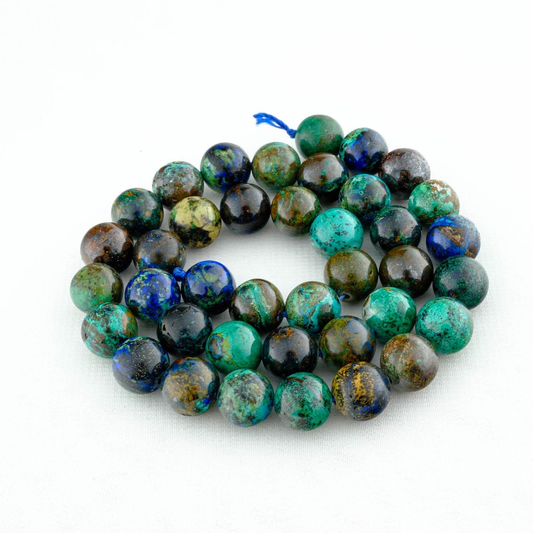 4A+ Quality Azurite Natural Stone Series - Deep Blue Azurite Beads 10mm ...