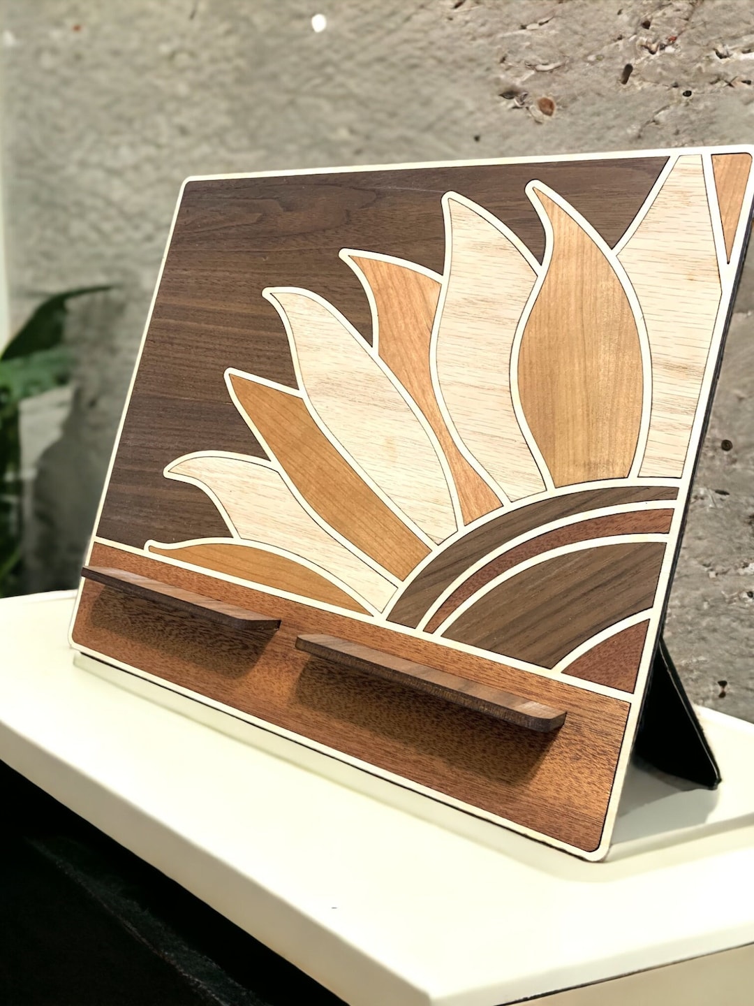 Sunflower Wood Tablet Stand - Etsy