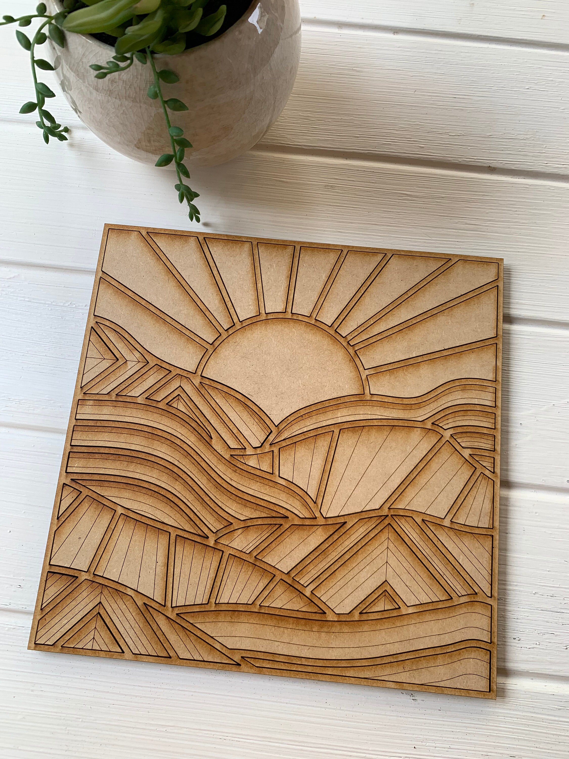 DIY Paint Night Sign- Mountain Sunset - Etsy