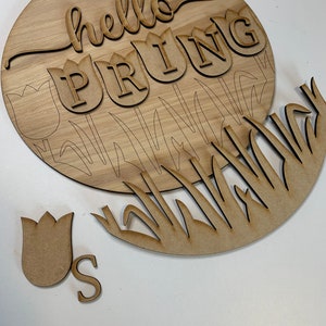 DIY Paint Night Door Hangers- Hello Spring Tulips - Etsy