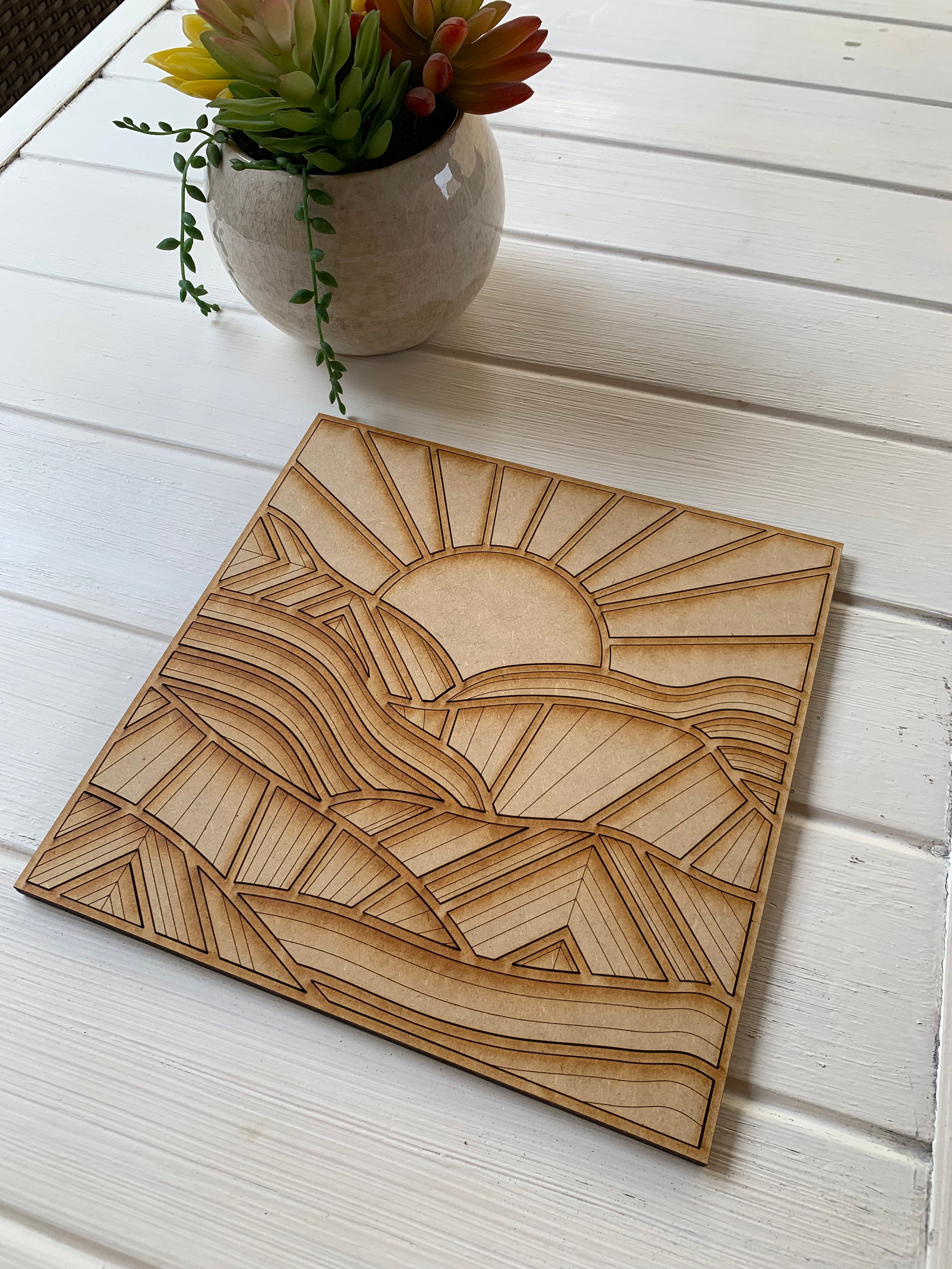 DIY Paint Night Sign- Mountain Sunset - Etsy