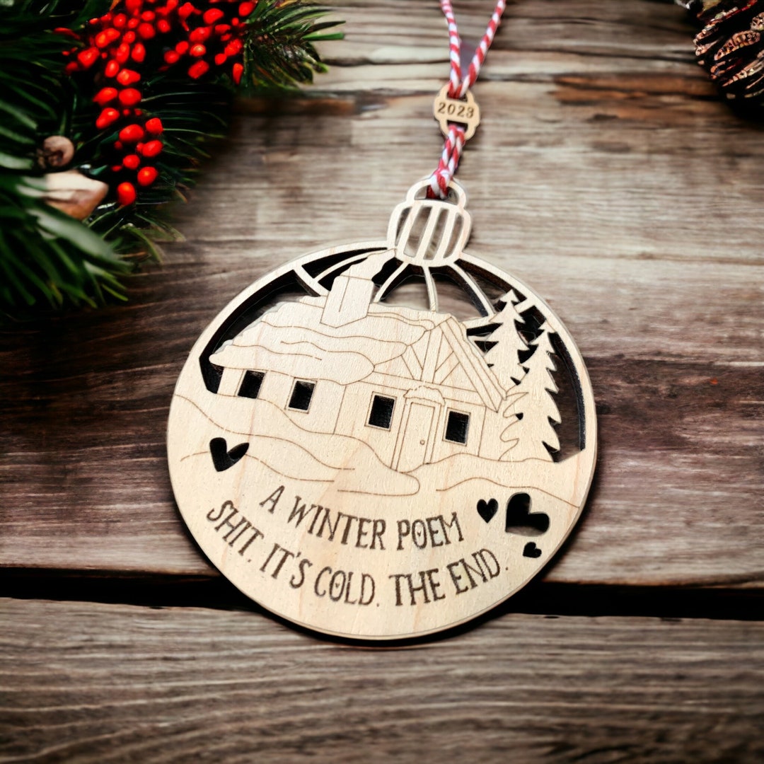 Funny Christmas Ornament- Winter Poem - Etsy