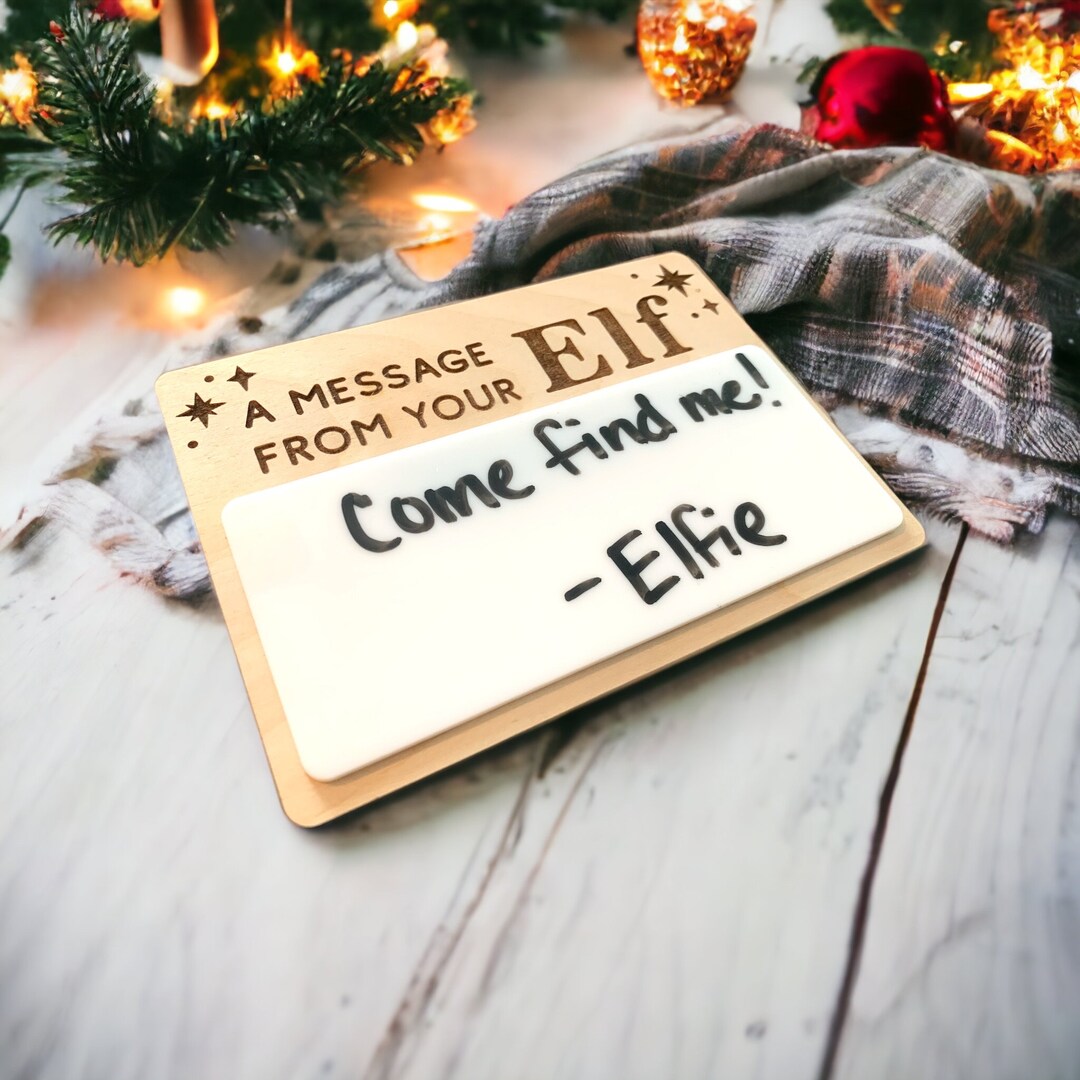 Elf Message Dry Erase Board- Christmas- Magic Elf - Etsy