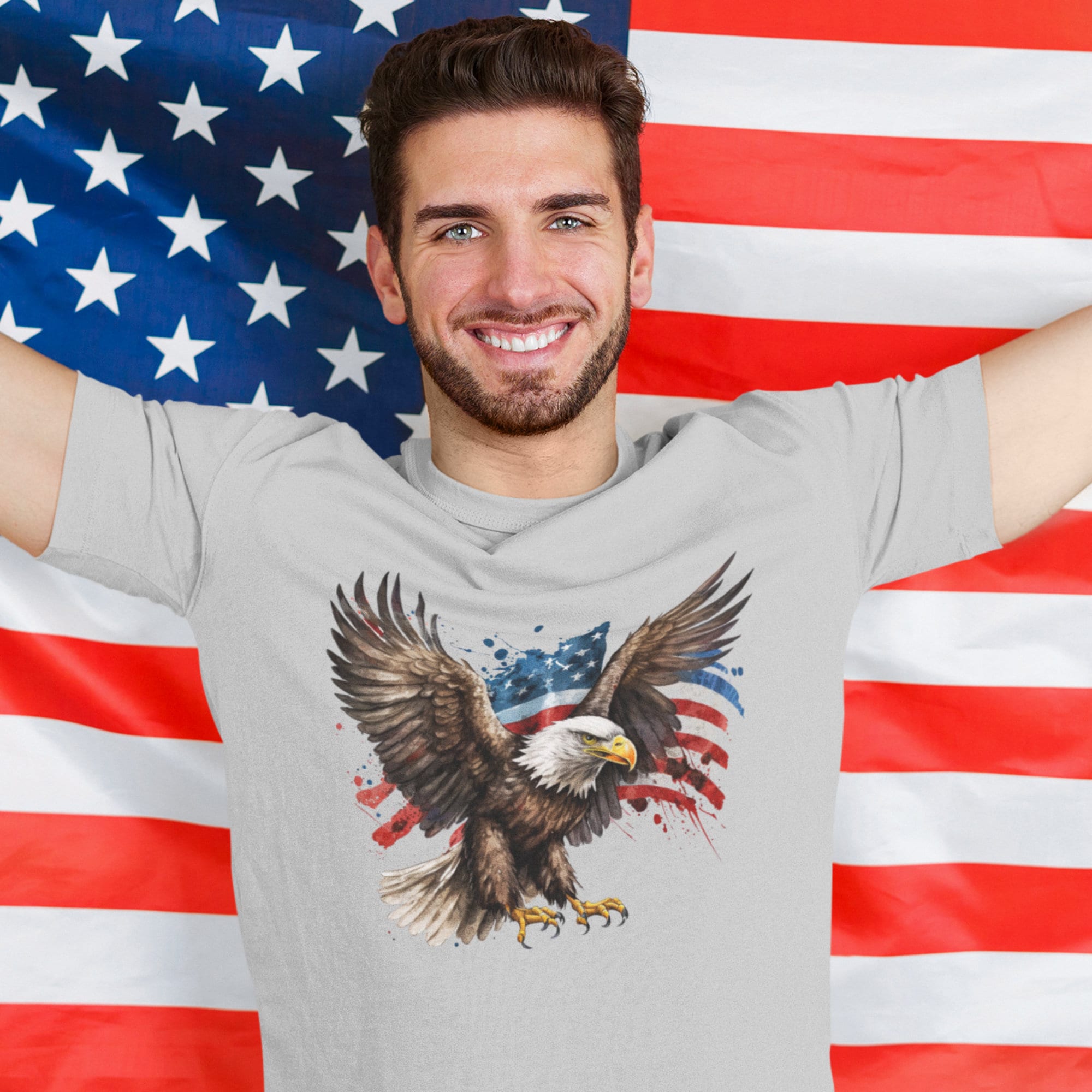 Dad USA Flag Patriotic Shirt fathers Day Gift for Father T - Etsy