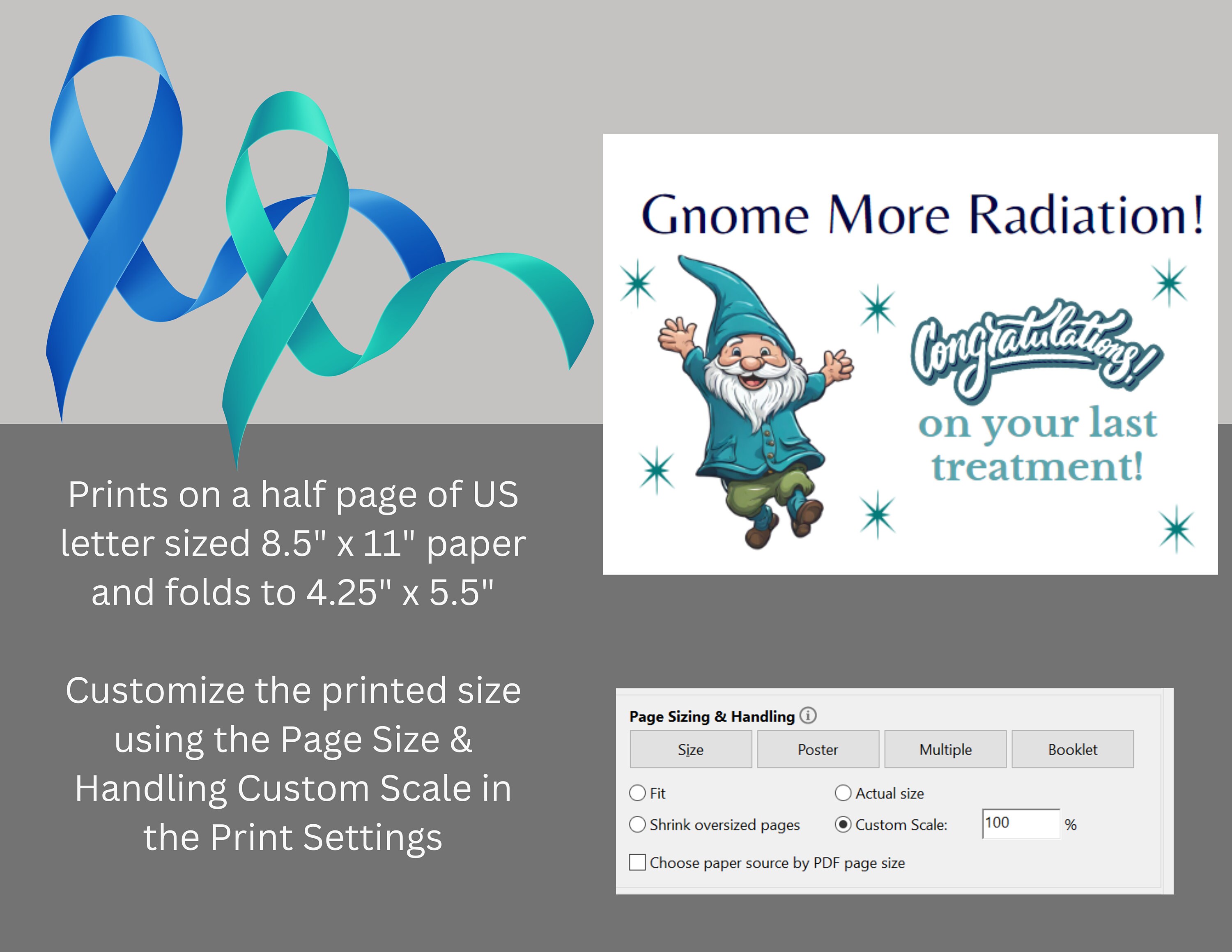 Printable Card Radiation is Over gnome More Radiation Instant Download ...