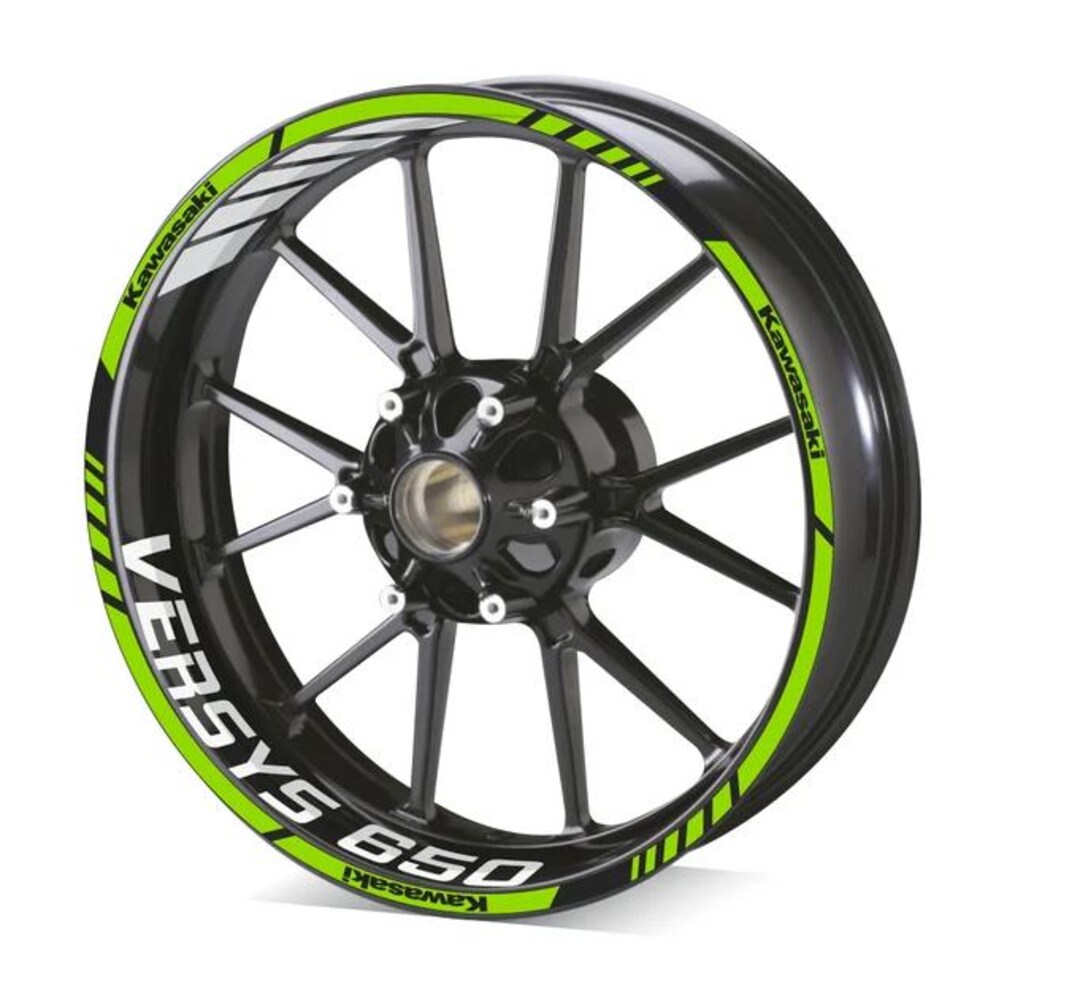 Kawasaki Versys 650 Decals Wheel Stickers Motorcycle Decals Rim Stripes ...