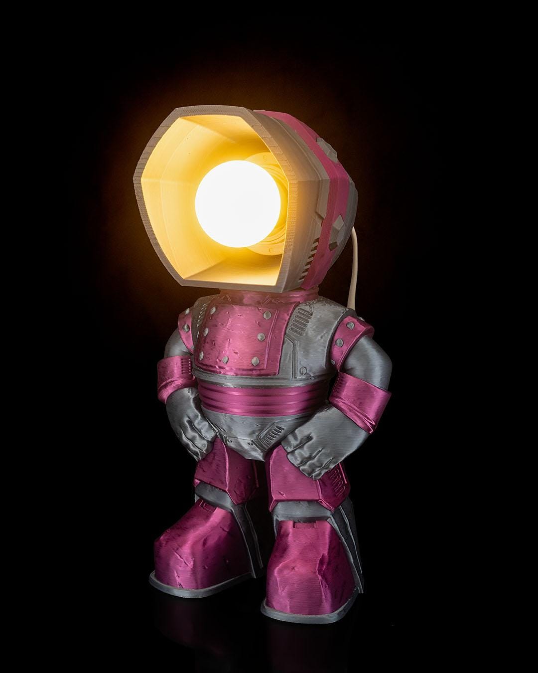 Mecha T-rex LED Table Lamp | Geek Desk Night Light - Etsy