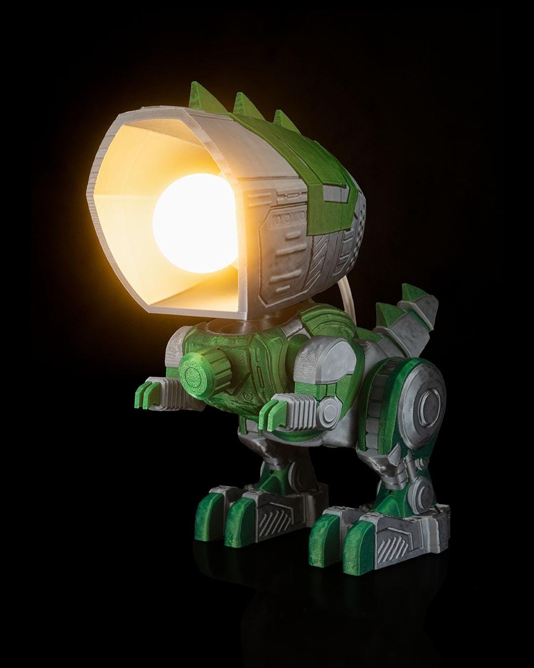 Mecha T-rex LED Table Lamp | Geek Desk Night Light - Etsy