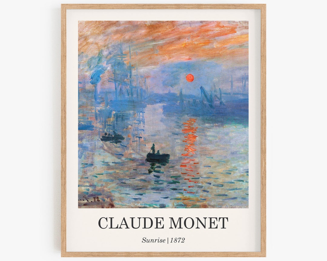 Monet Print, Monet Poster, Monet Impression Sunrise, Claude Monet ...