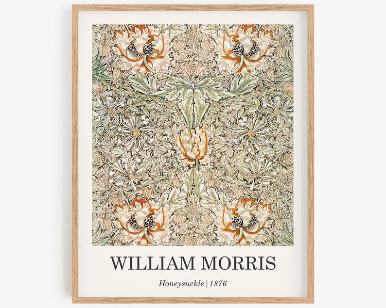 William Morris Poster, William Morris Print, William Morris Art, Honeysuckle Print, Printable ...