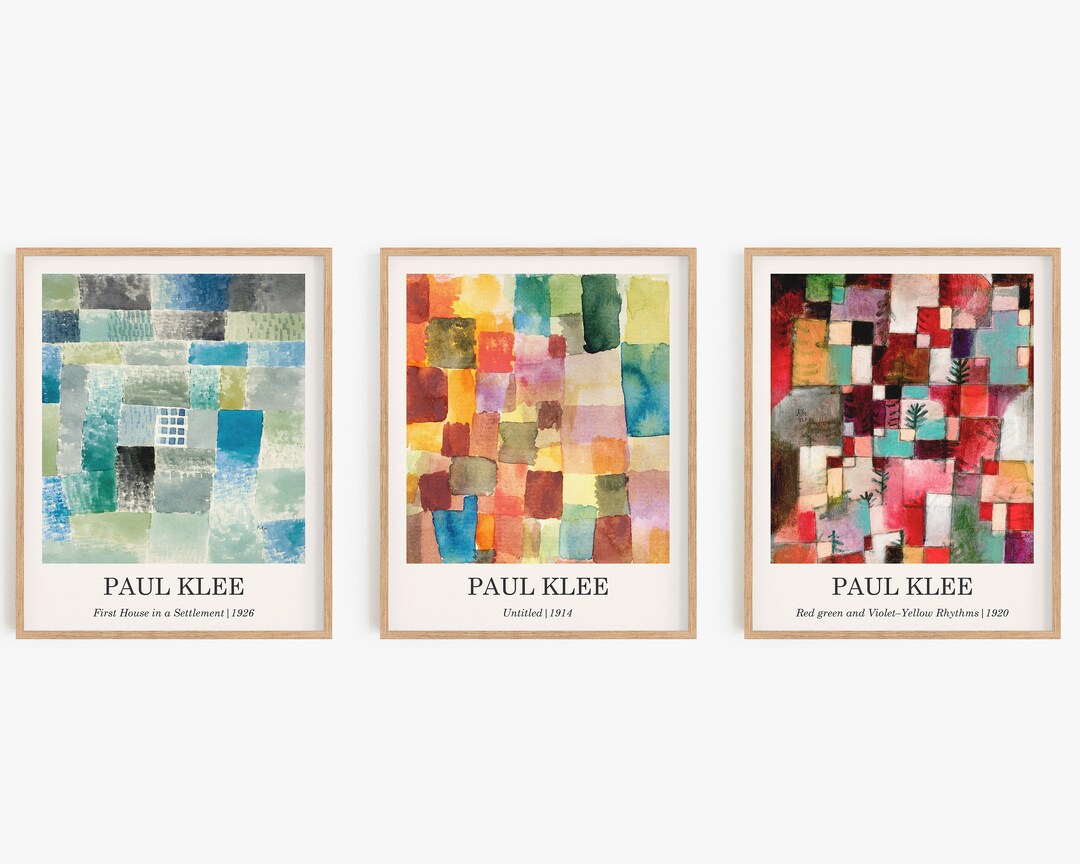Paul Klee Prints Set of 3, Paul Klee Posters, Gallery Wall Set, Paul ...