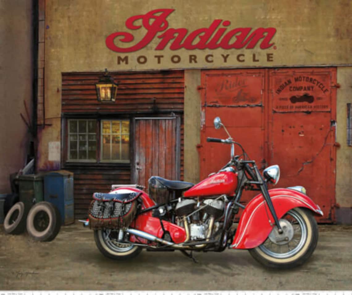 Indian Motorcycle Indian 1947 Chief Fabric Panel 43x36", Motorcycle ...