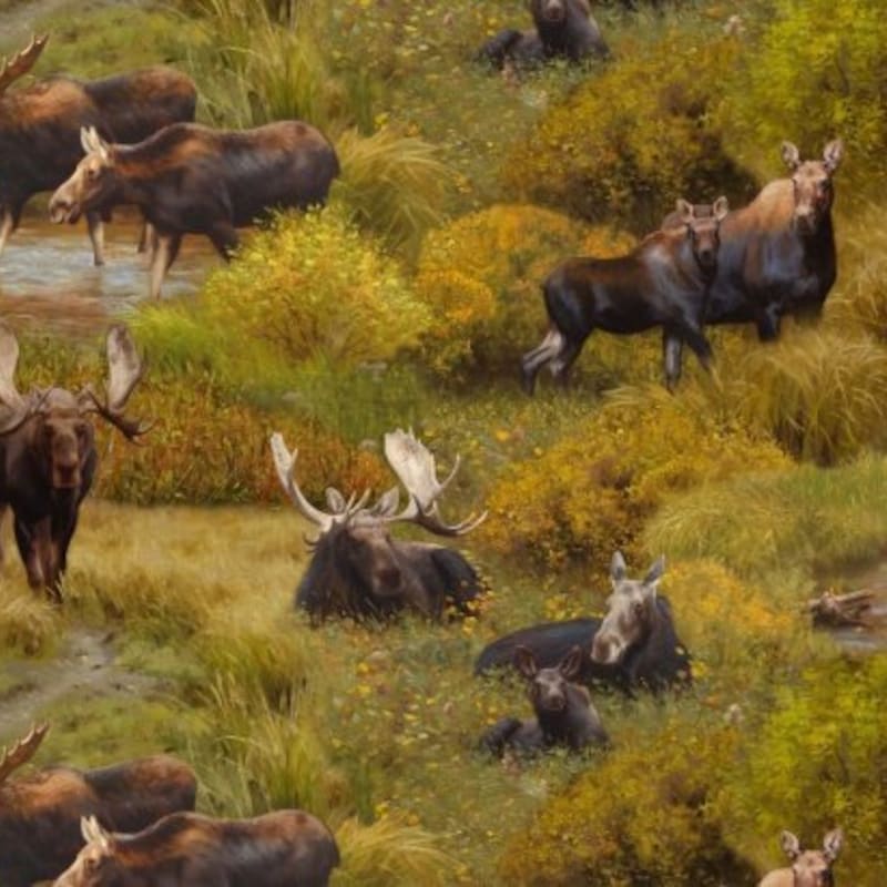 Moose Fabric - Etsy