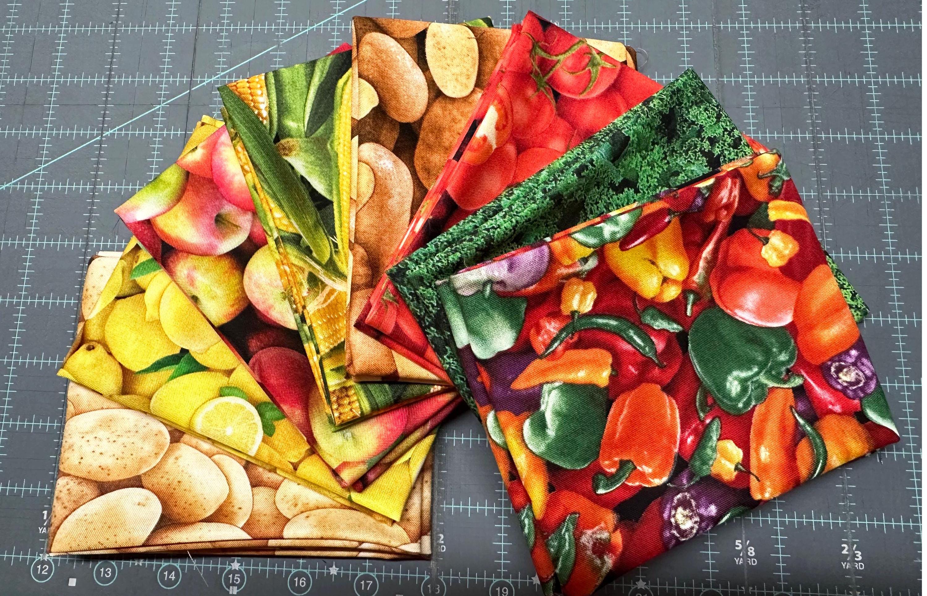 Food Fabric, Sold by Fat Quarters Pack or Individually, Elizabeth ...
