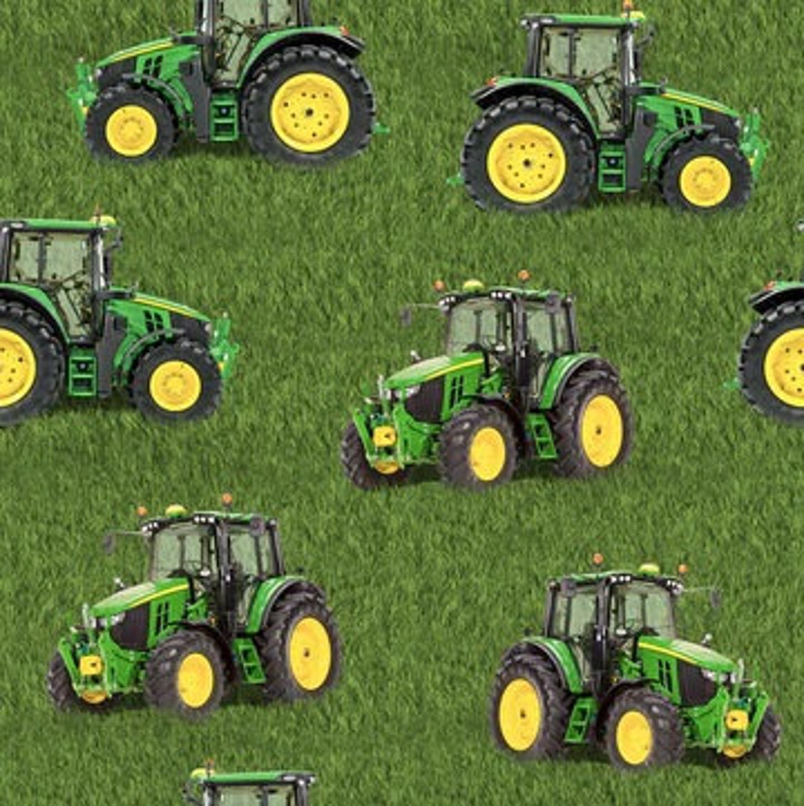 John Deere Tractor Fabric 1/2 Yard Green Tractor Farm - Etsy