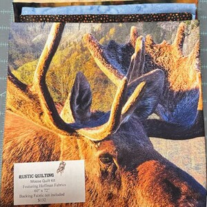 Quilt Kit Moose 60"x72", Moose Quilt Kit Featuring Hoffman Fabrics ...